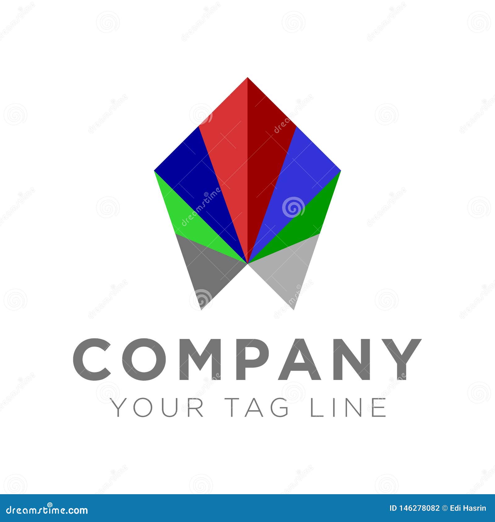 Polygon logo with color stock vector. Illustration of template - 146278082