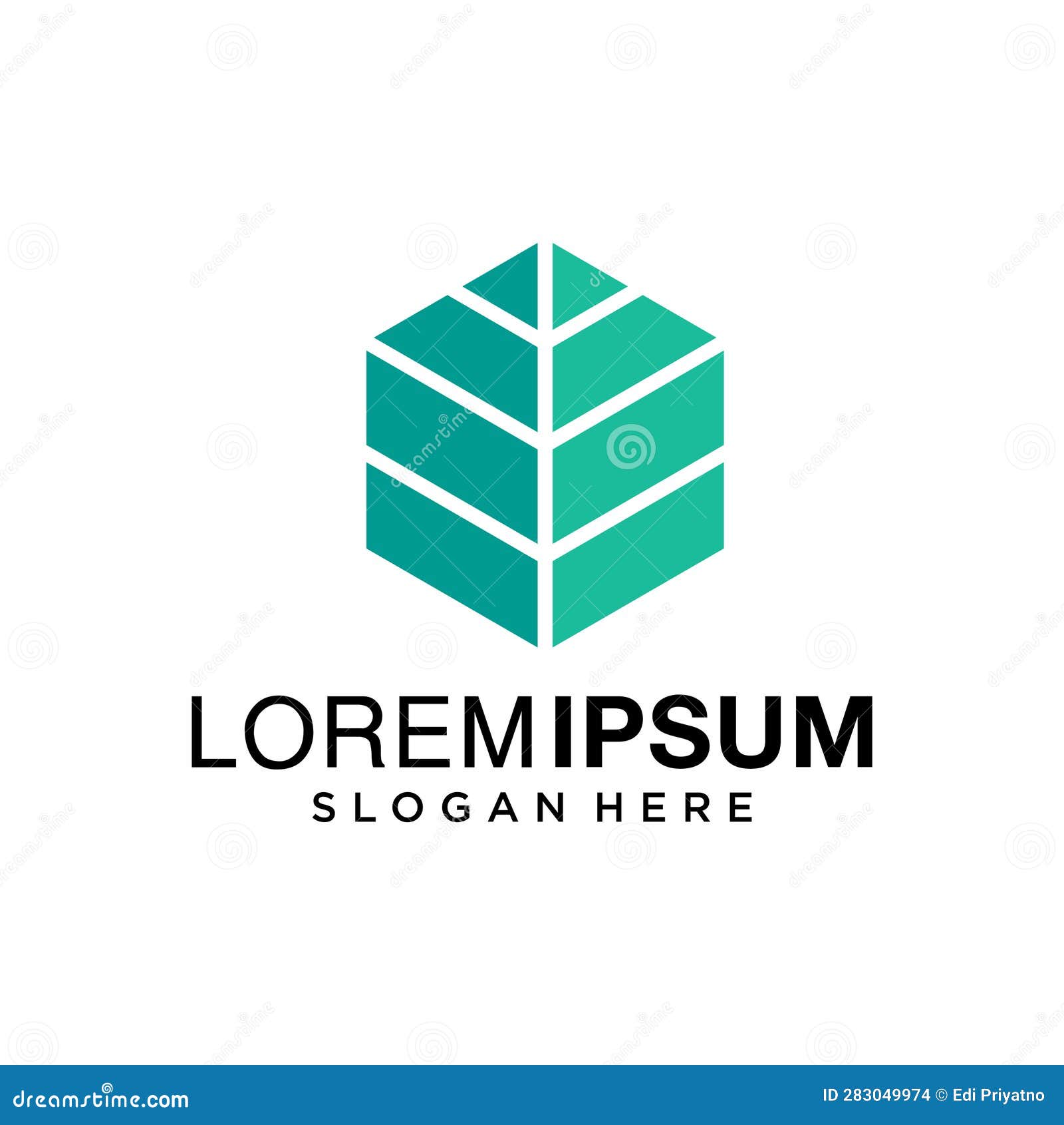 Polygon Logo Design Inspiration, Polygon with Leaf Abstract Logo Design ...