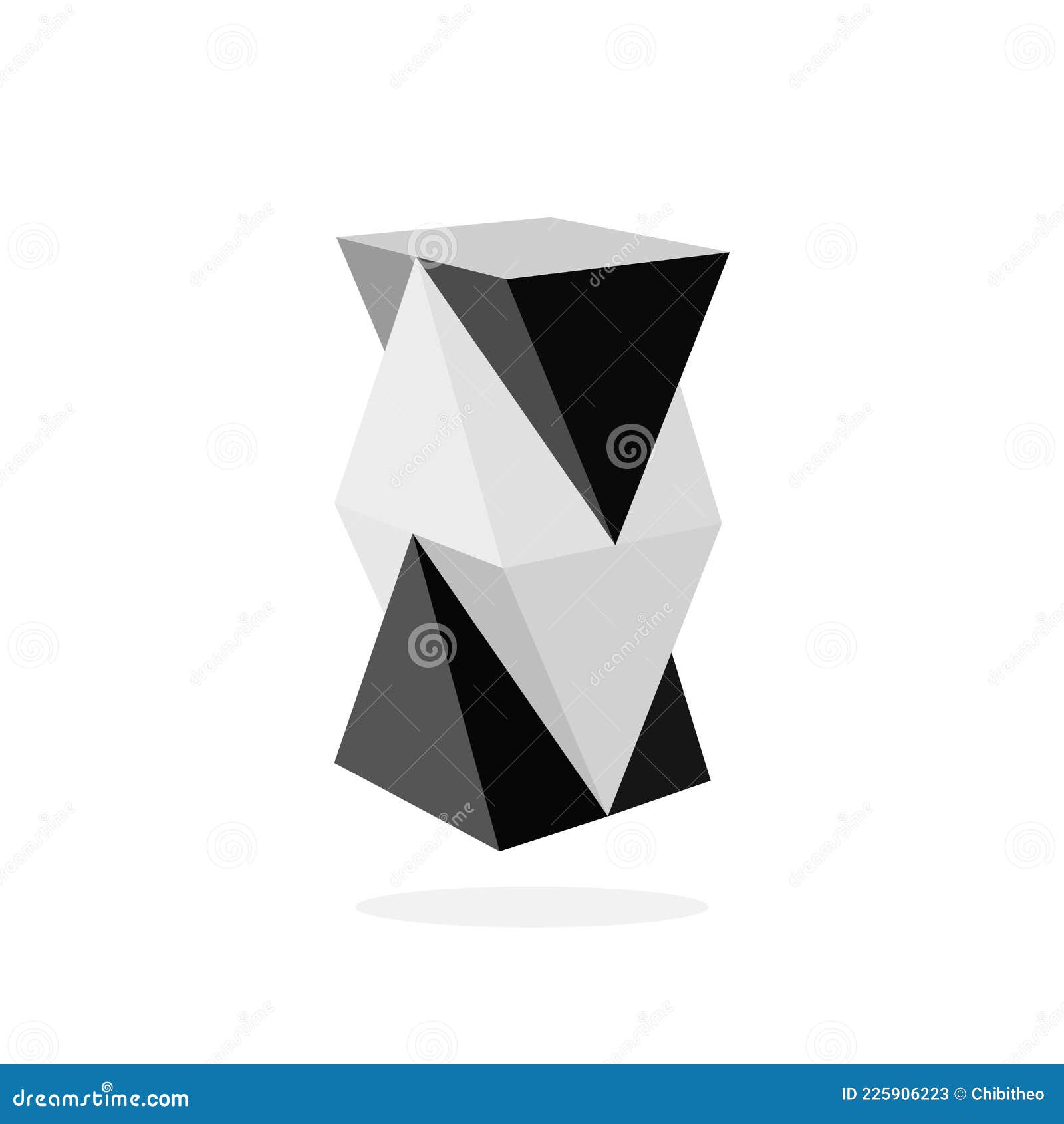 Polygon Logo Image, Low Poly for 3d Logos and Icons Stock Vector ...