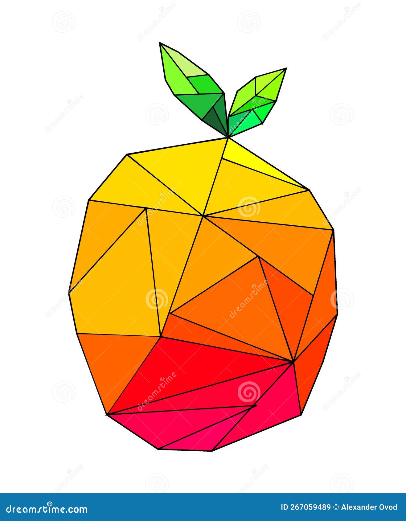Polygon Mango exotic fruit stock image. Illustration of triangle ...