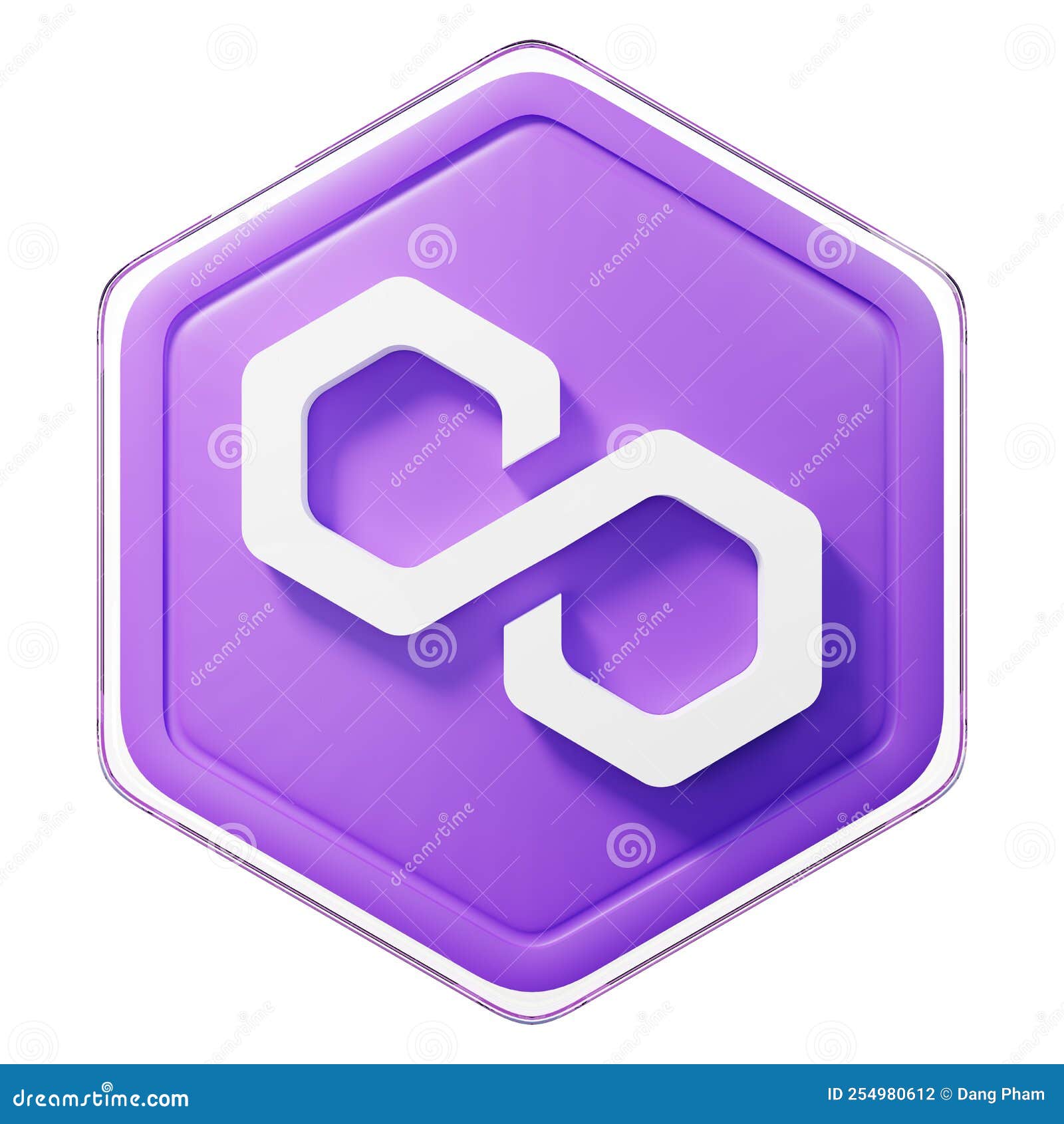 Polygon (MATIC) Badge editorial photography. Illustration of currency ...