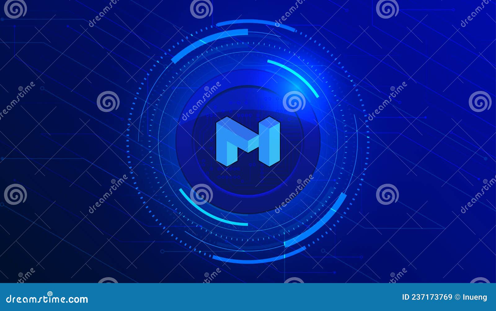 Polygon MATIC Banner. MATIC Coin Cryptocurrency Concept Banner ...