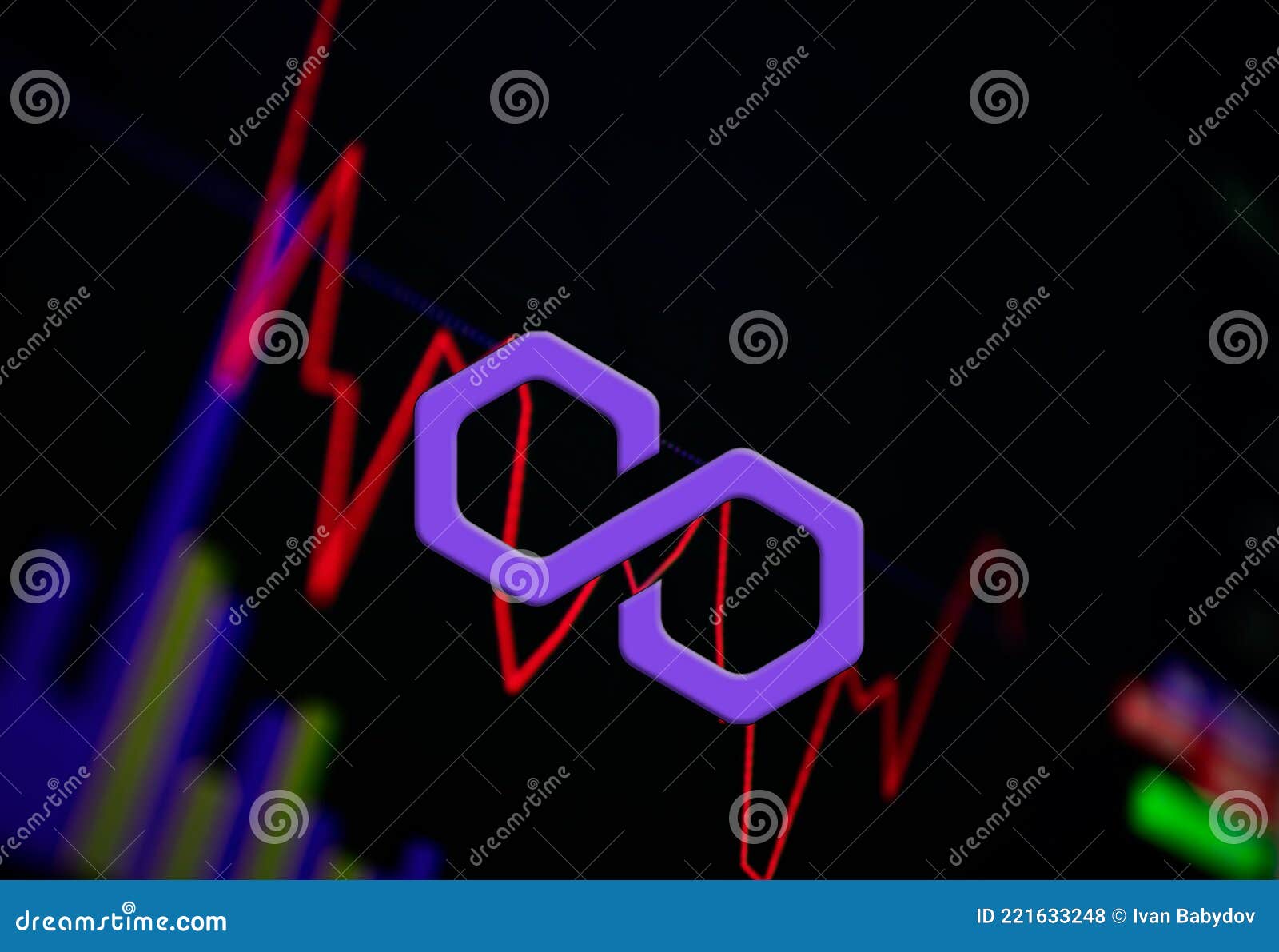 Polygon MATIC Cryptocurrency. Coin Growth Chart on the Exchange, Chart ...
