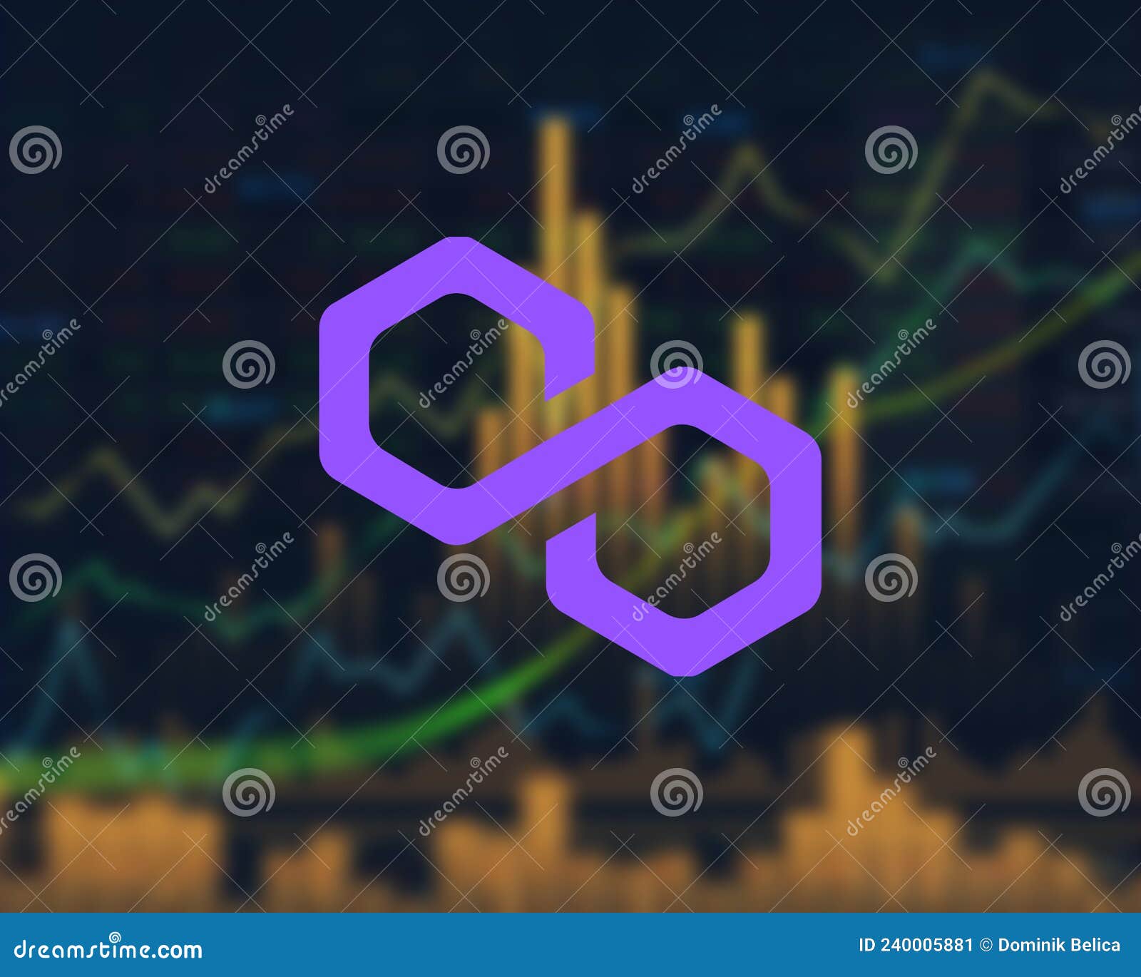 Polygon MATIC Cryptocurrency Token Symbol Of In Circle With PCB Tracks ...