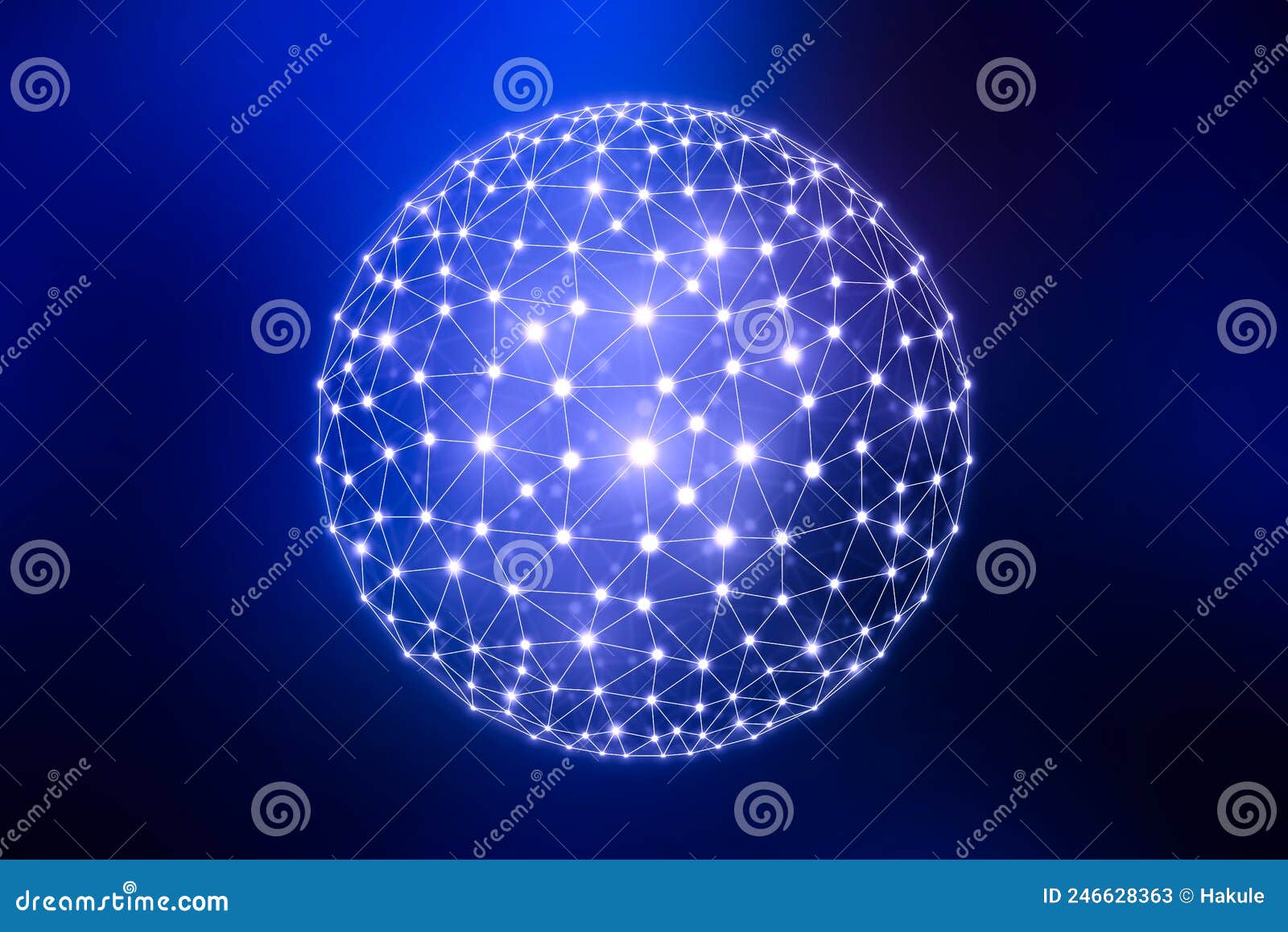 Polygon Mesh Sphere, Thin Line Stock Illustration - Illustration of ...