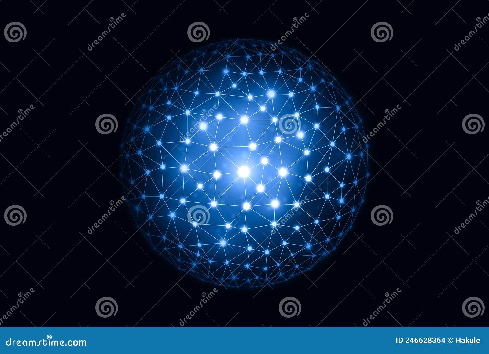 Polygon Mesh Sphere, Thin Line Stock Illustration - Illustration of ...