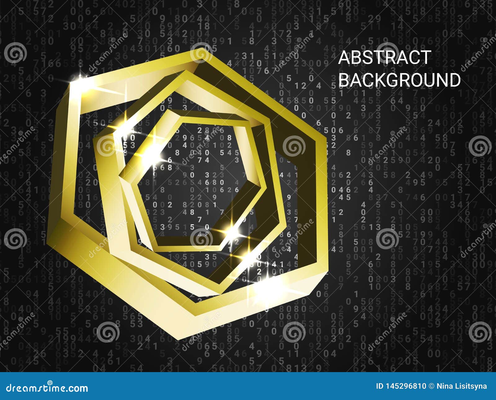 Polygon Metal Sparkle on Background. Stock Vector - Illustration of ...