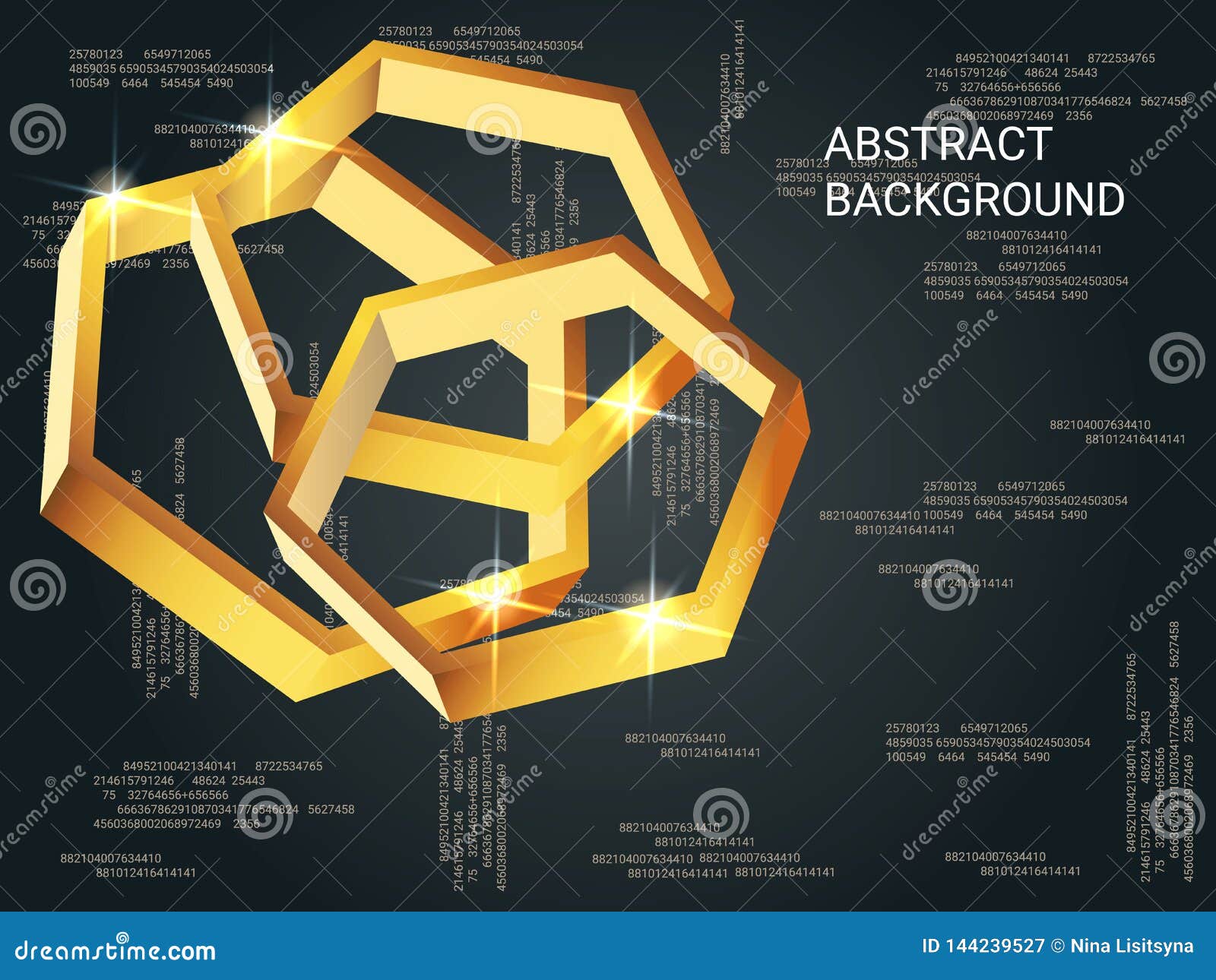 Polygon Metal Sparkle on Background. Stock Illustration - Illustration ...