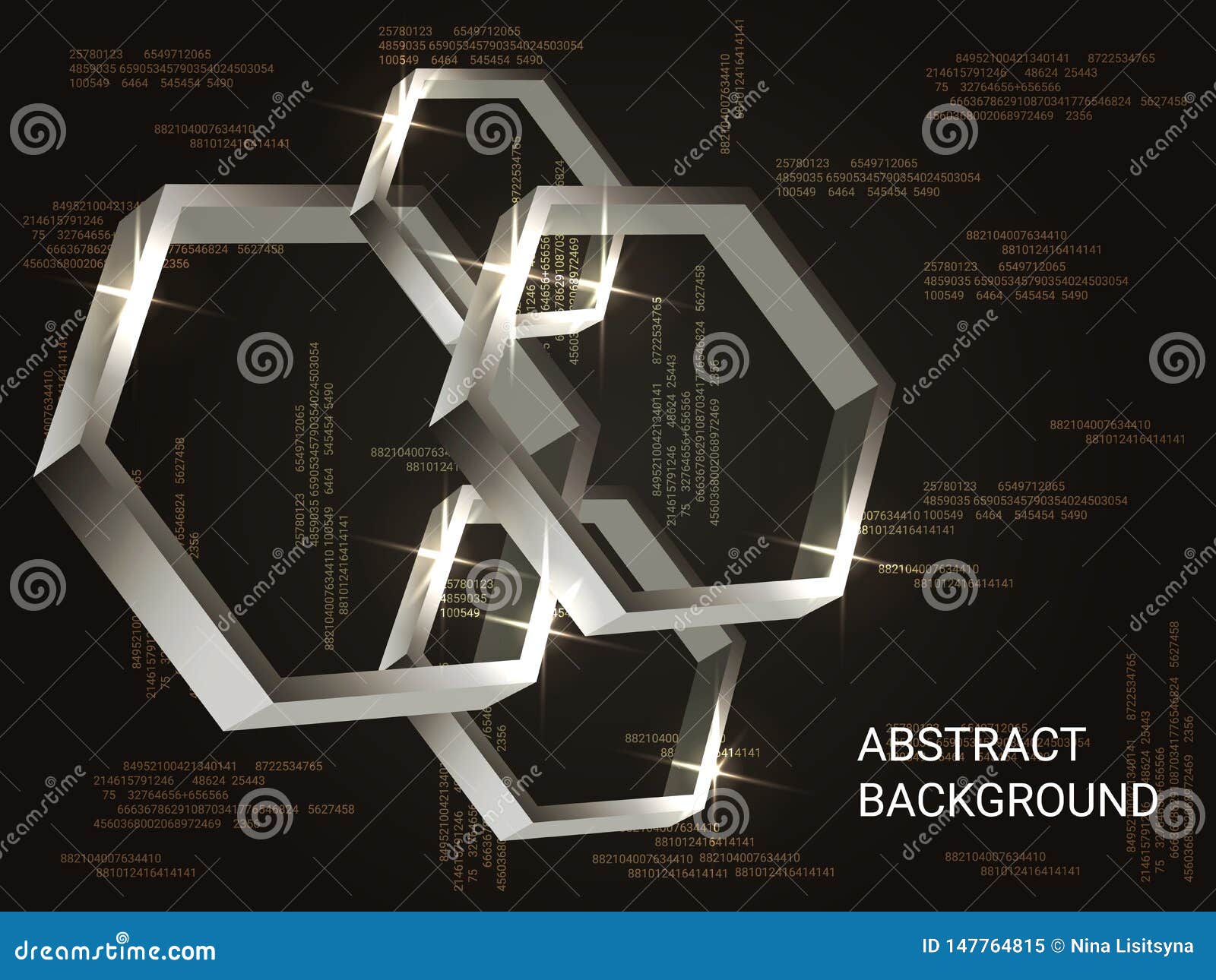 Polygon Metal Sparkle on Background. Stock Vector - Illustration of ...