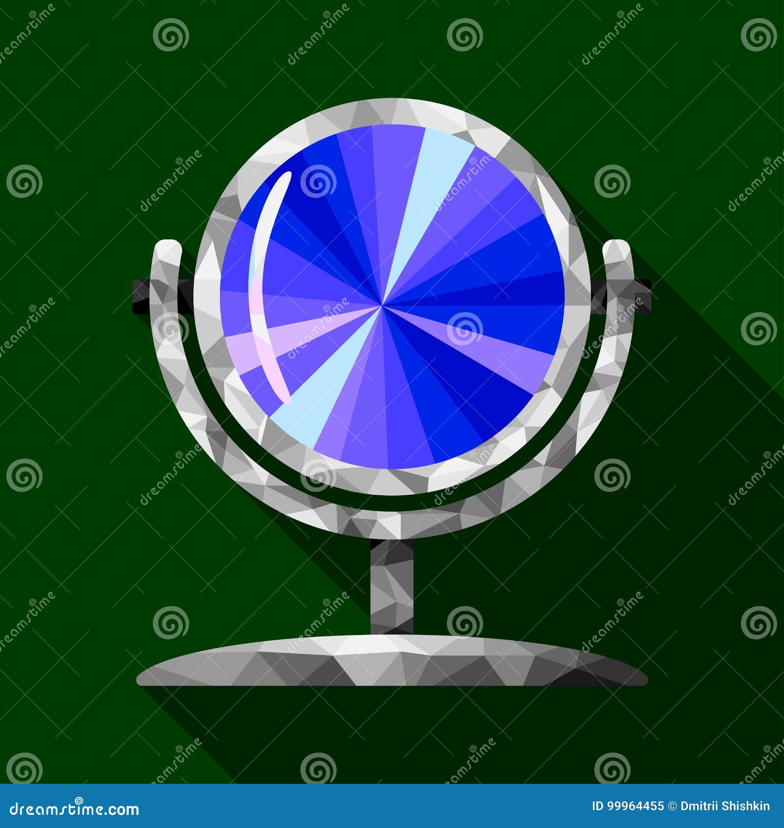 Polygon mirror image stock vector. Illustration of mirror - 99964455