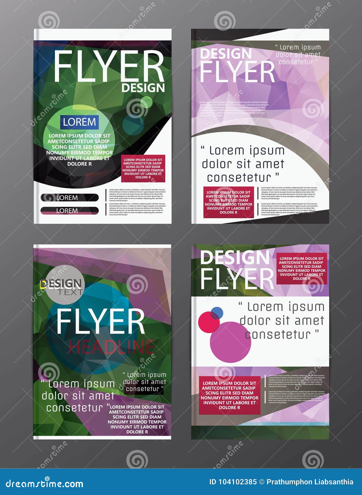 Polygon Modern Brochure Layout Design Template.Flyer Leaflet Cover ...