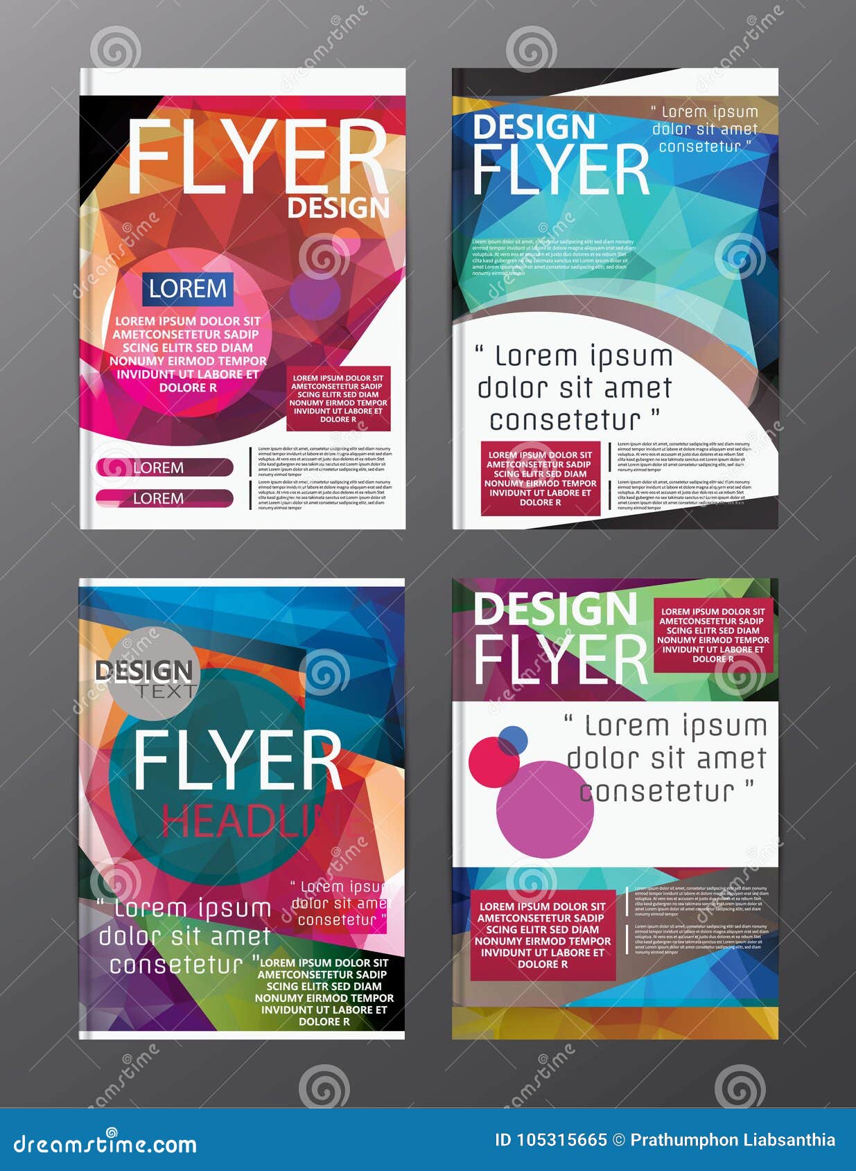 Polygon Modern Brochure Layout Design Template.Flyer Leaflet Cover ...