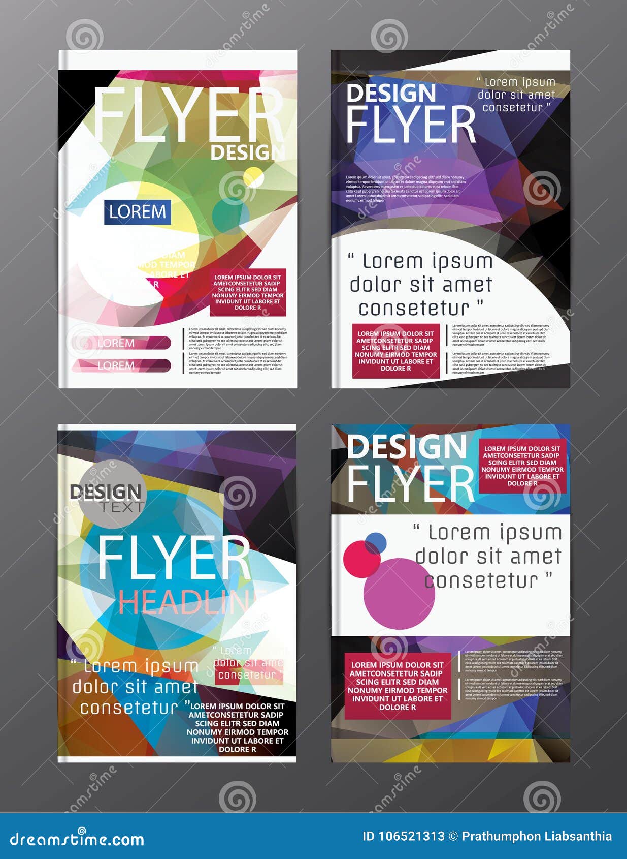 Polygon Modern Brochure Layout Design Template.Flyer Leaflet Cover ...