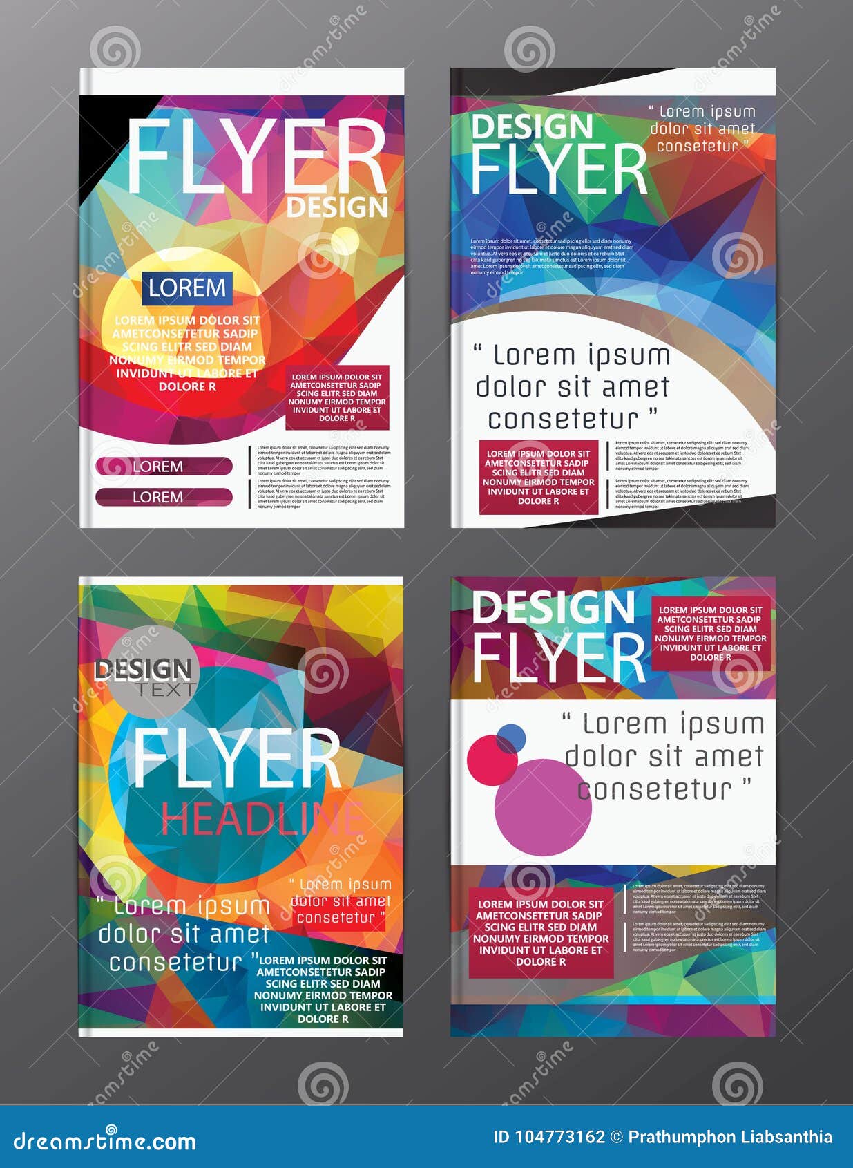 Polygon Modern Brochure Layout Design Template.Flyer Leaflet Cover ...