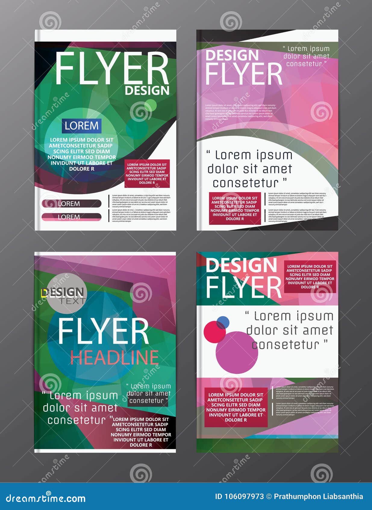 Polygon Modern Brochure Layout Design Template.Flyer Leaflet Cover ...