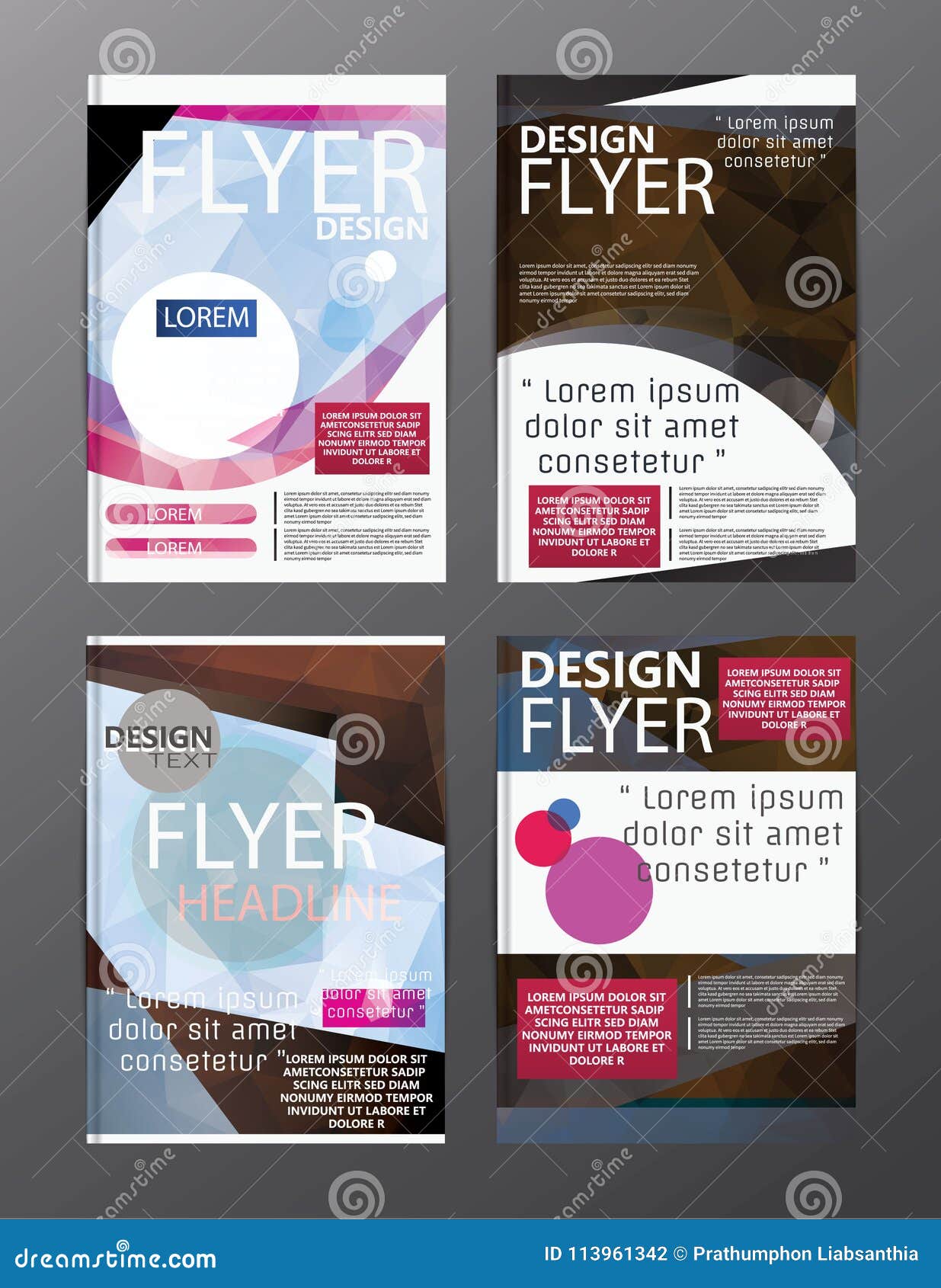 Polygon Modern Brochure Layout Design Template.Flyer Leaflet Cover ...