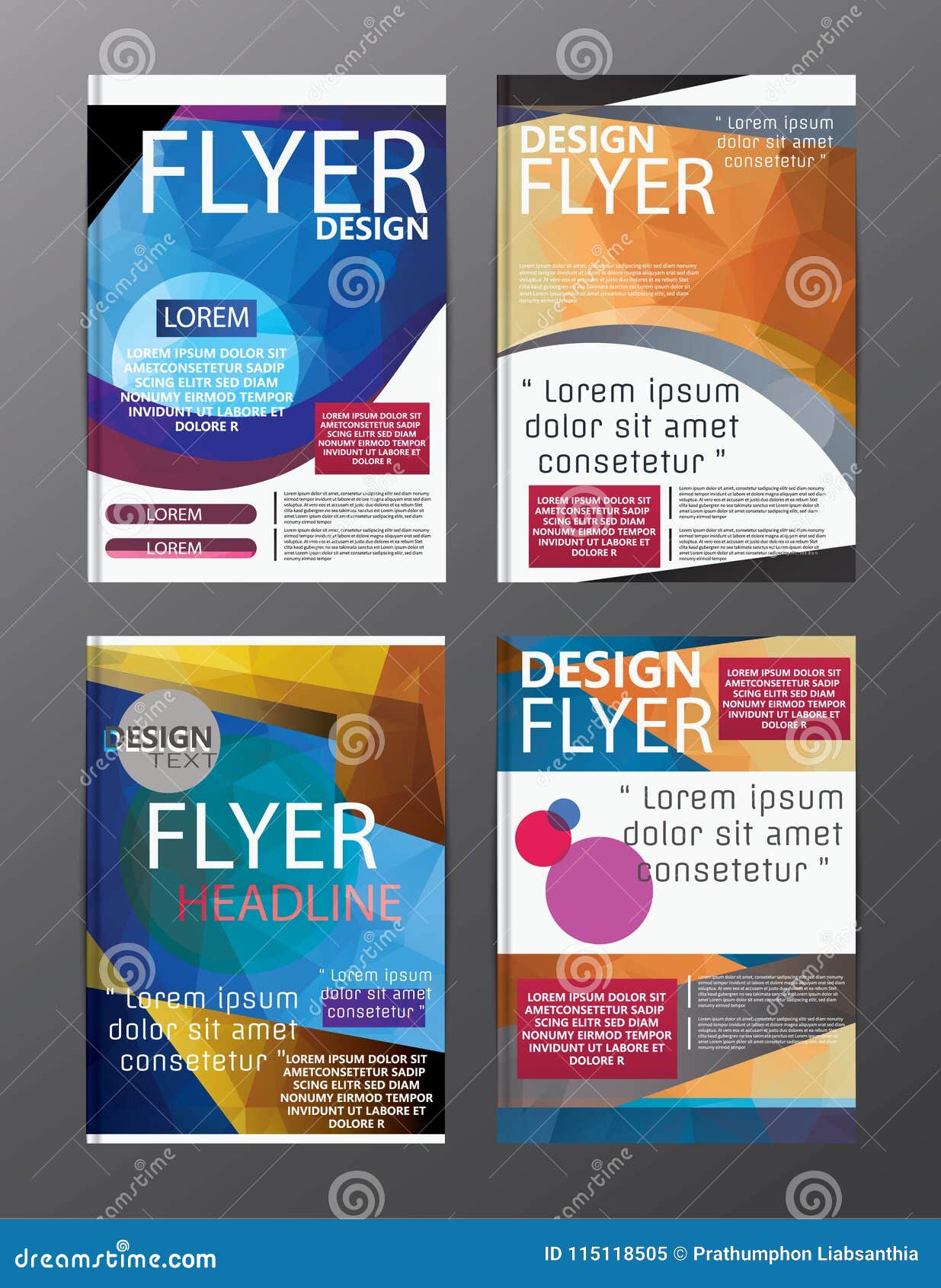 Polygon Modern Brochure Layout Design Template.Flyer Leaflet Cover ...