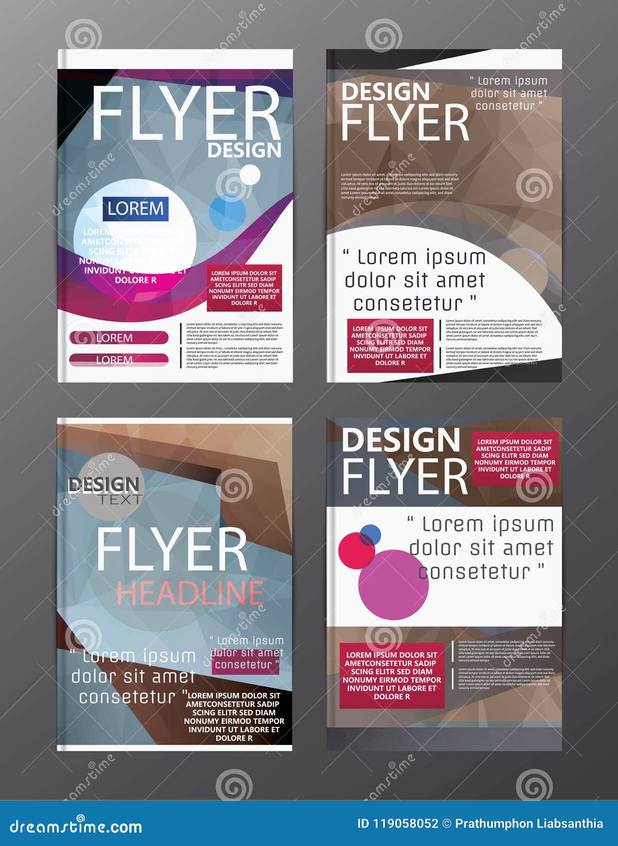 Polygon Modern Brochure Layout Design Template.Flyer Leaflet Cover ...