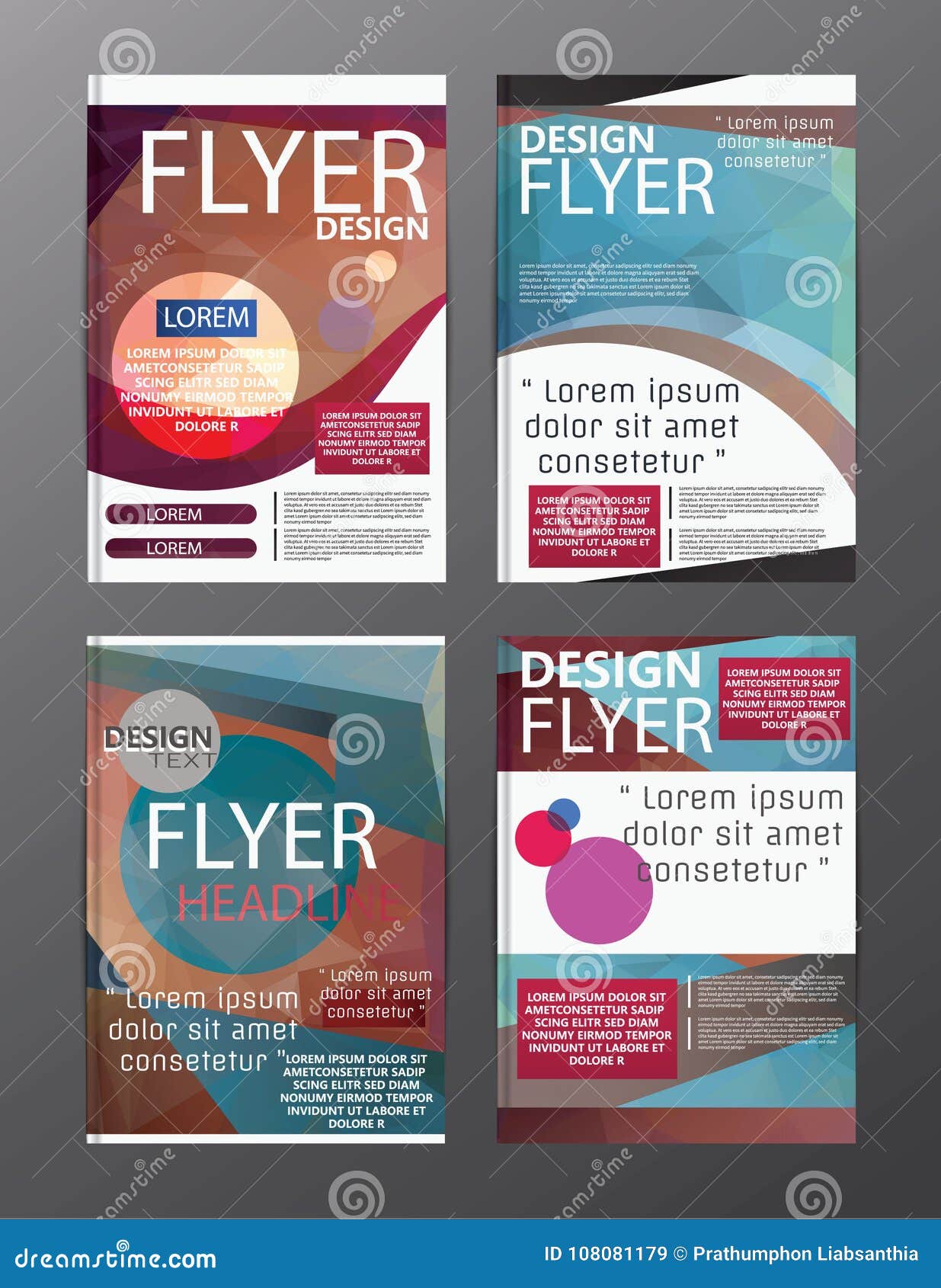 Polygon Modern Brochure Layout Design Template.Flyer Leaflet Cover ...