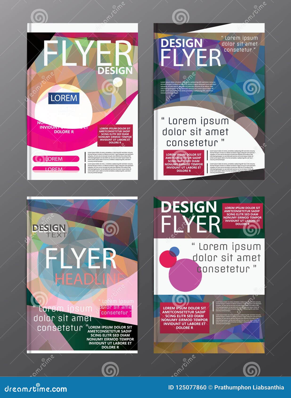 Polygon Modern Brochure Layout Design Template.Flyer Leaflet Cov Stock ...
