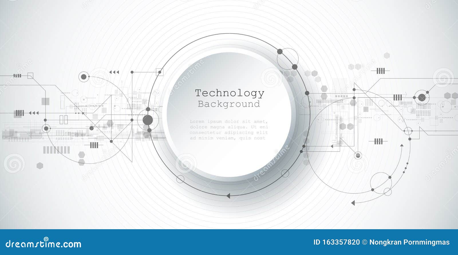 Vector Design 3d Paper Circle with Circuit Board. Illustration Abstract ...