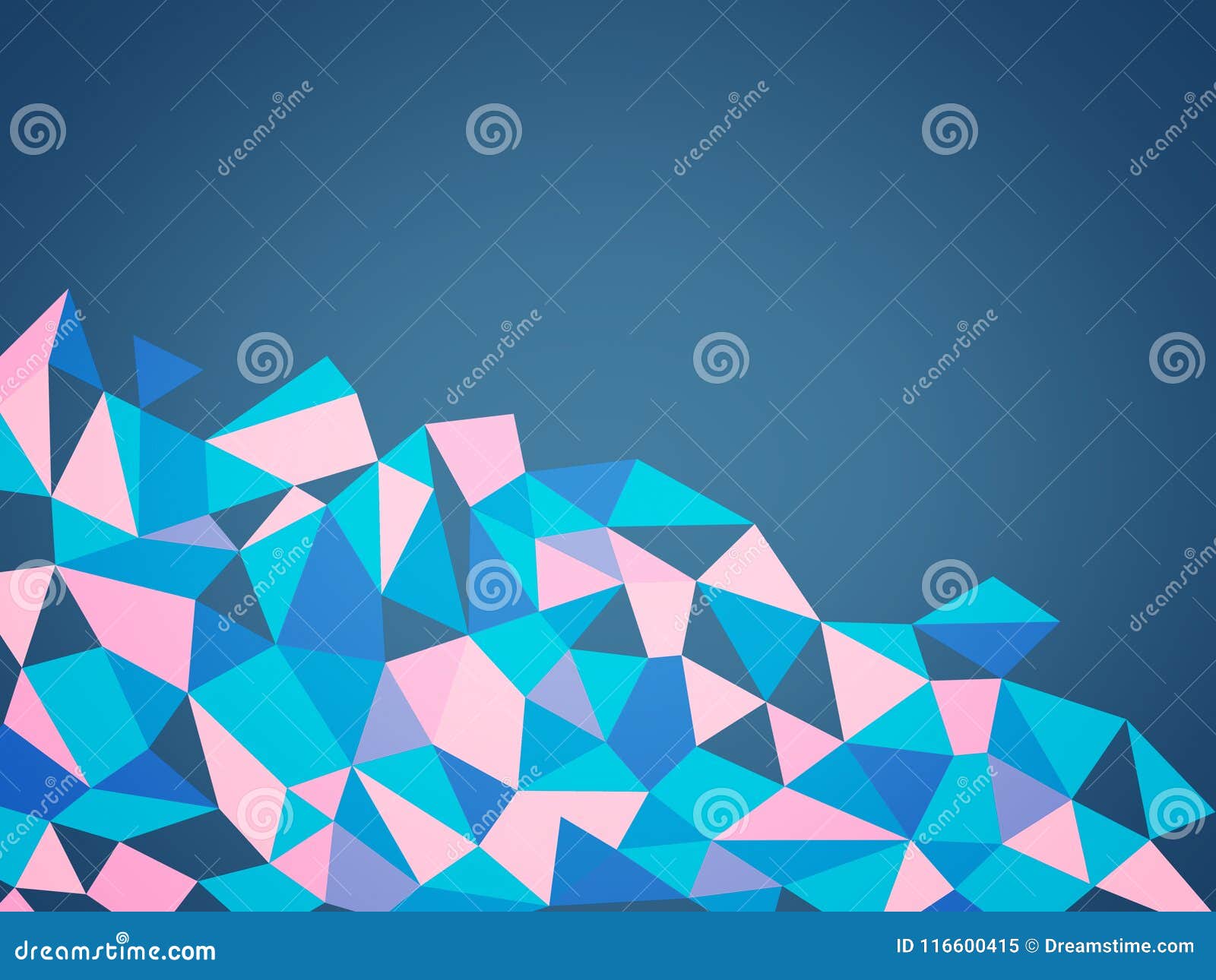 Polygon Mountain of Triangles Stock Illustration - Illustration of ...