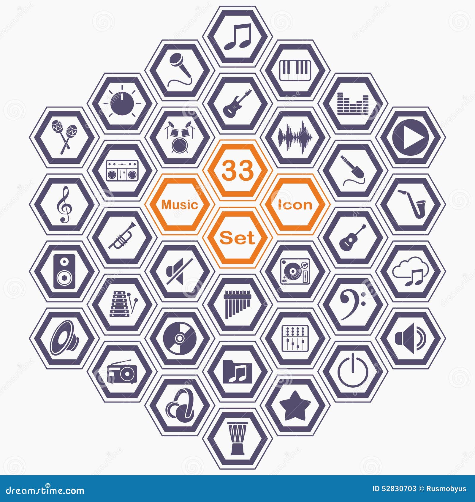 Polygon music icon set stock vector. Illustration of earphones - 52830703