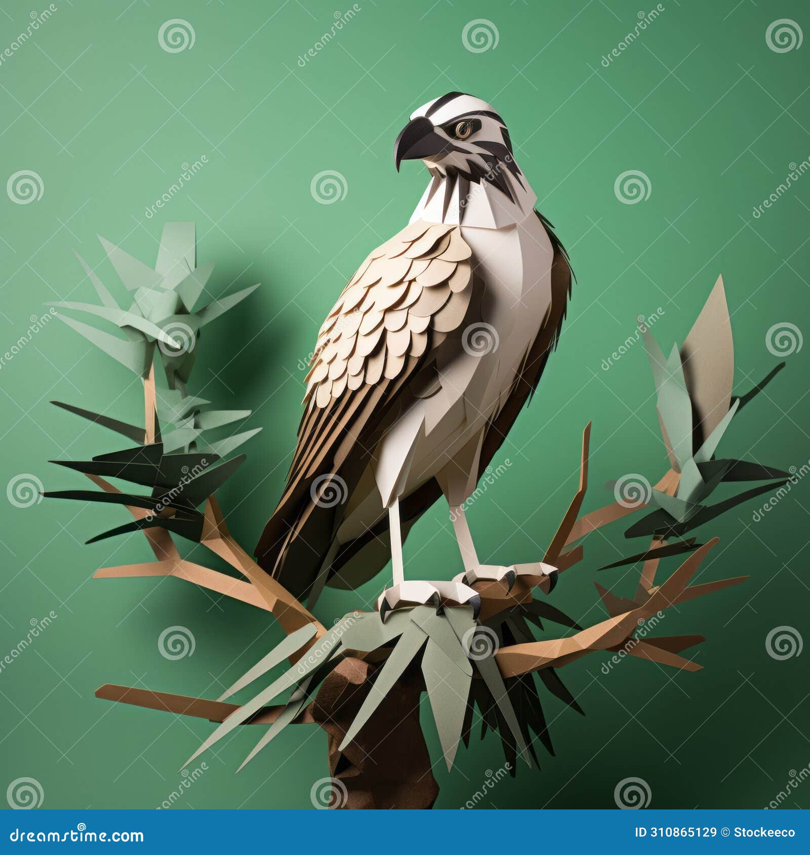 Polygon Osprey Paper Craft Design Tutorial - Tree Branch Wall Decor Diy ...