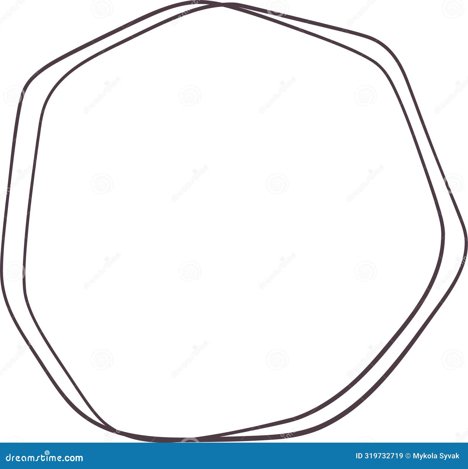 Polygon Outline Frame stock vector. Illustration of symbol - 319732719