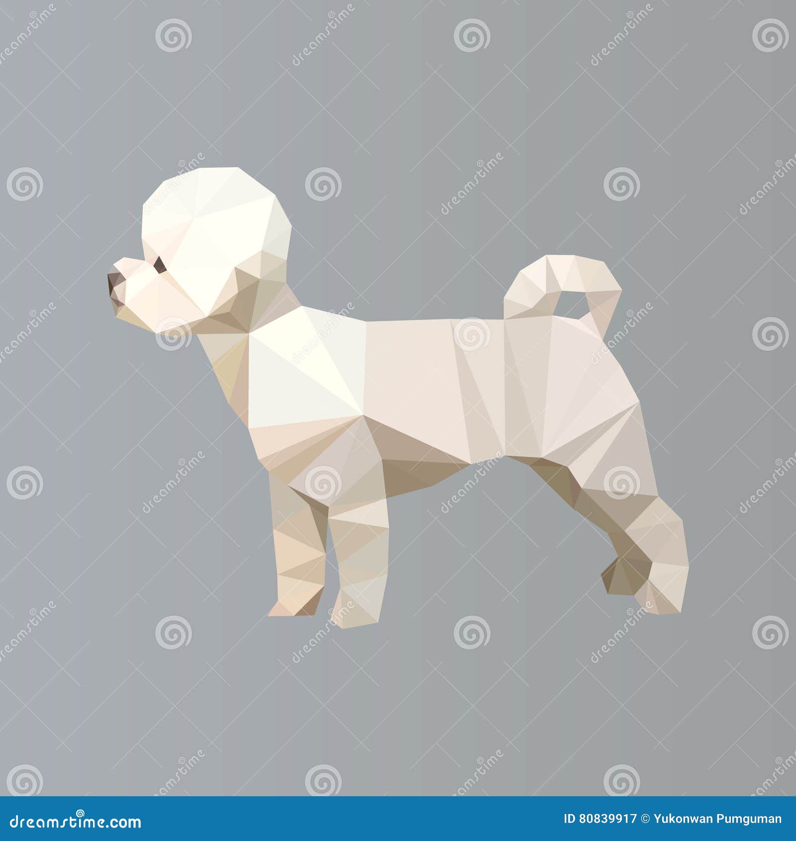 Polygon Poodle Dog. Poly Low Geometric Triangle Animal Vector Stock ...