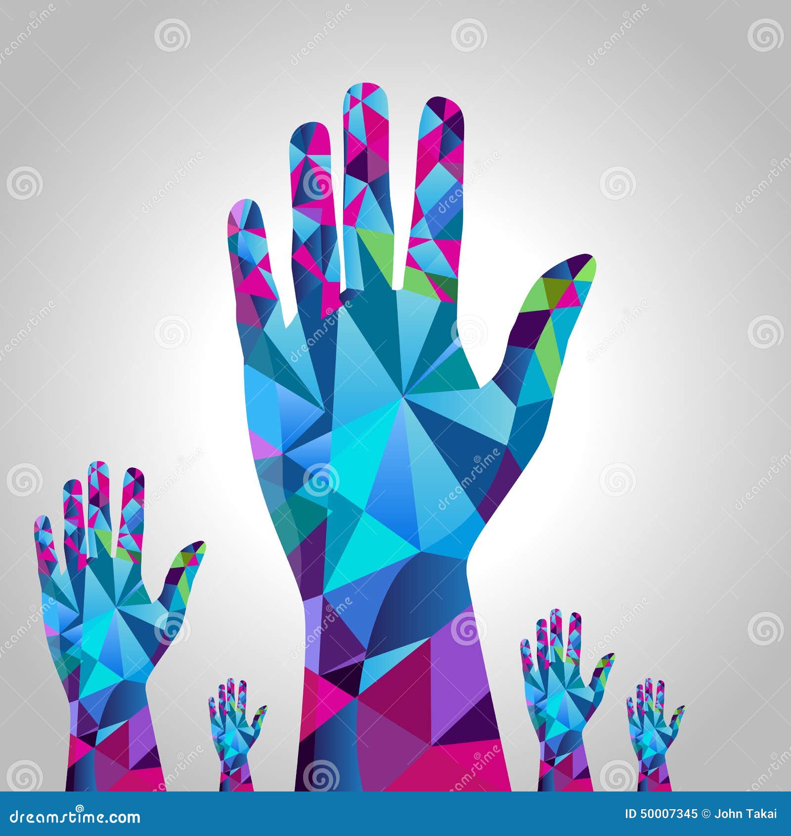 Polygon Raised Hand Stock Illustrations – 75 Polygon Raised Hand Stock ...