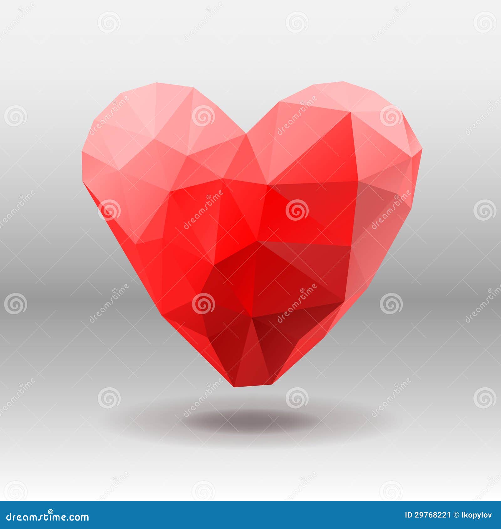 Polygon Heart, Vector Illustration. Stock Vector - Illustration of icon ...