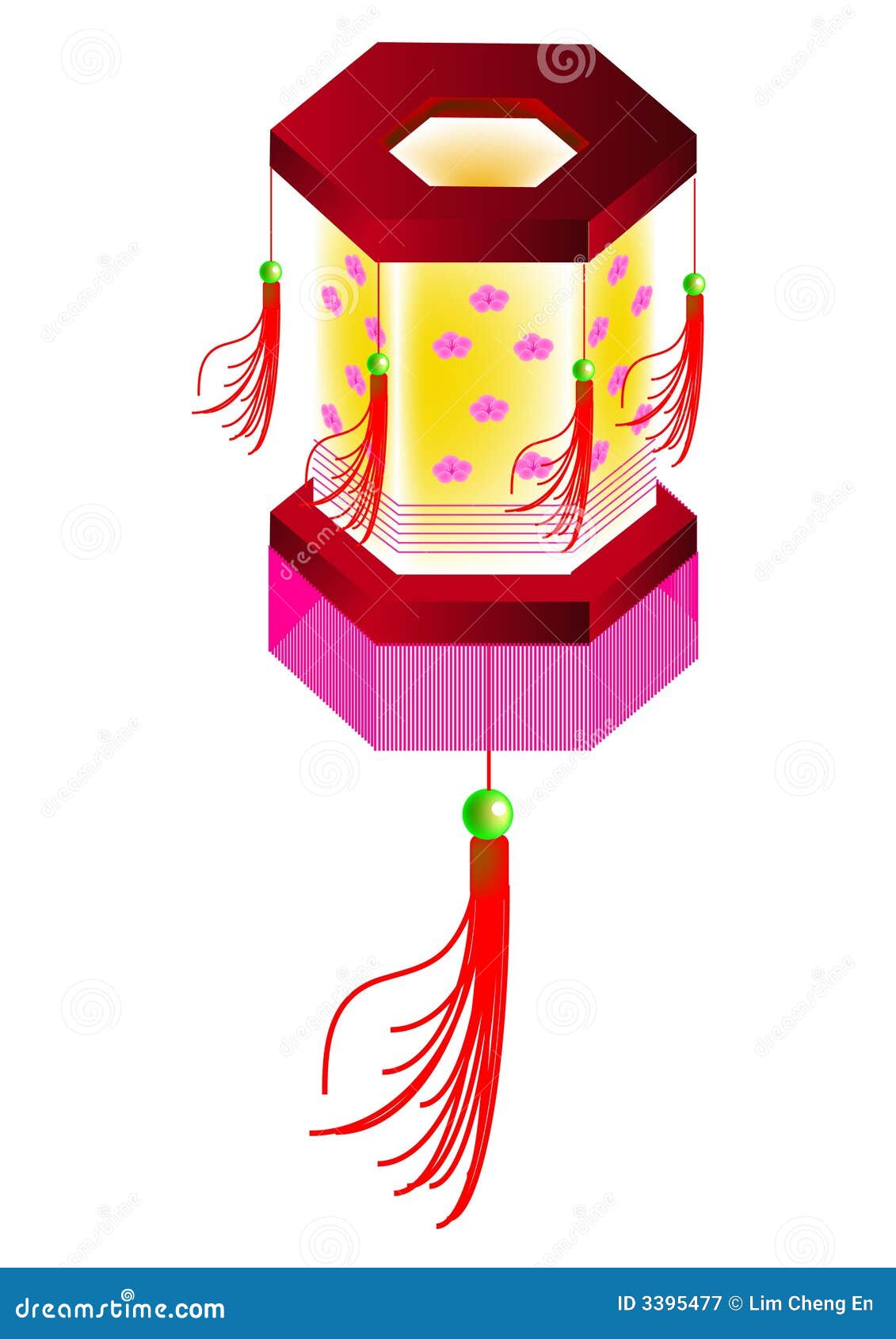 Polygon shape lantern stock vector. Illustration of light - 3395477