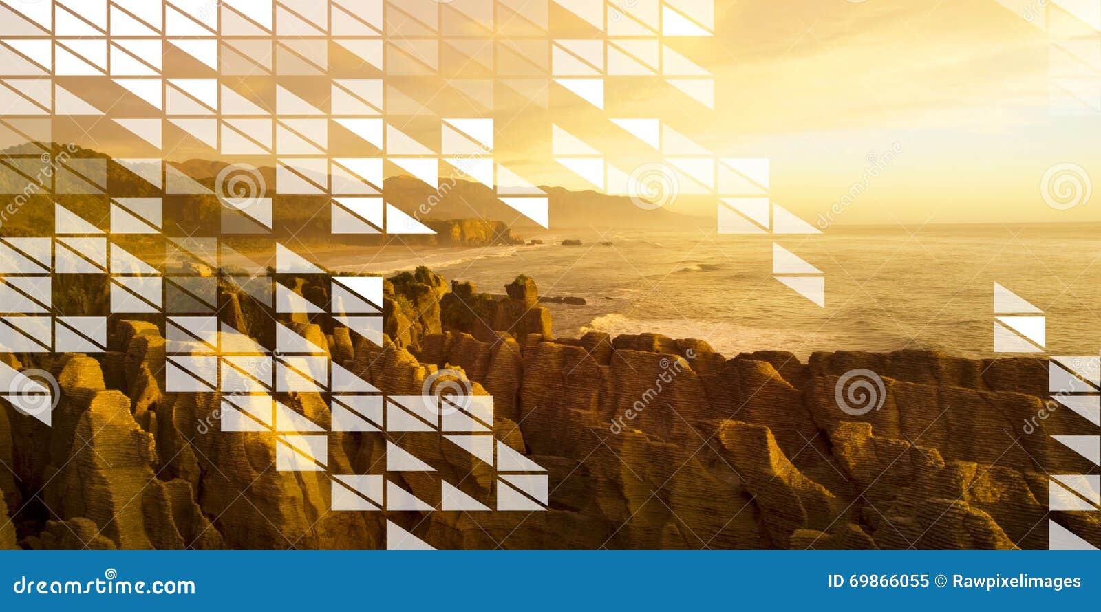 Polygon Shape Mosaic Design Abstract Transparent Concept Stock Image ...