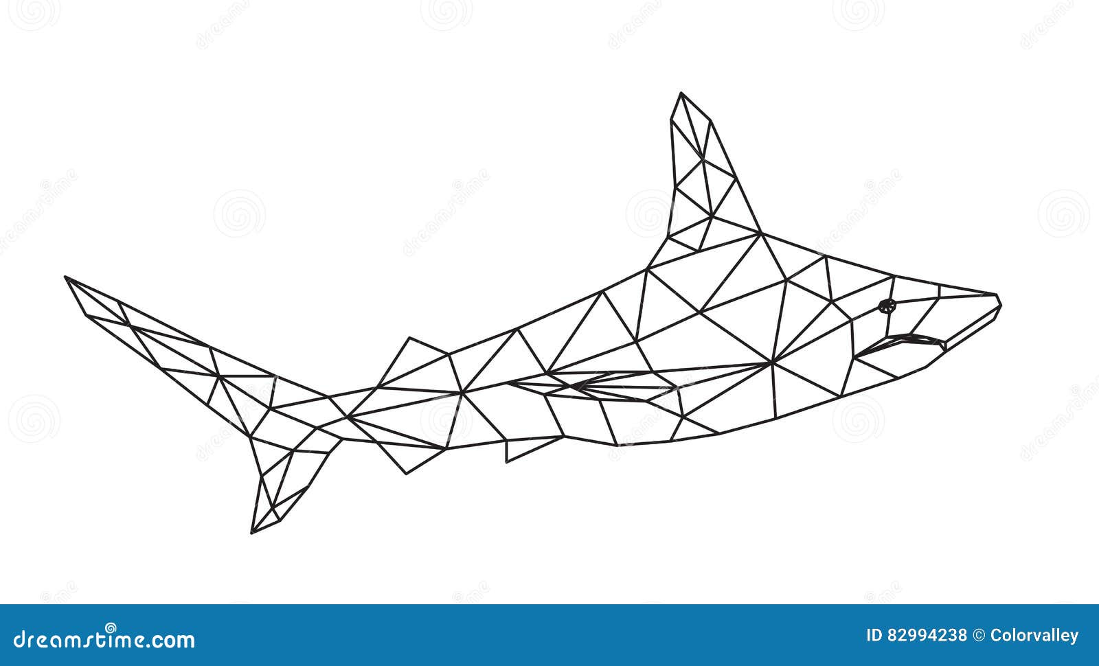 Polygon shark, vector stock vector. Illustration of origami - 82994238