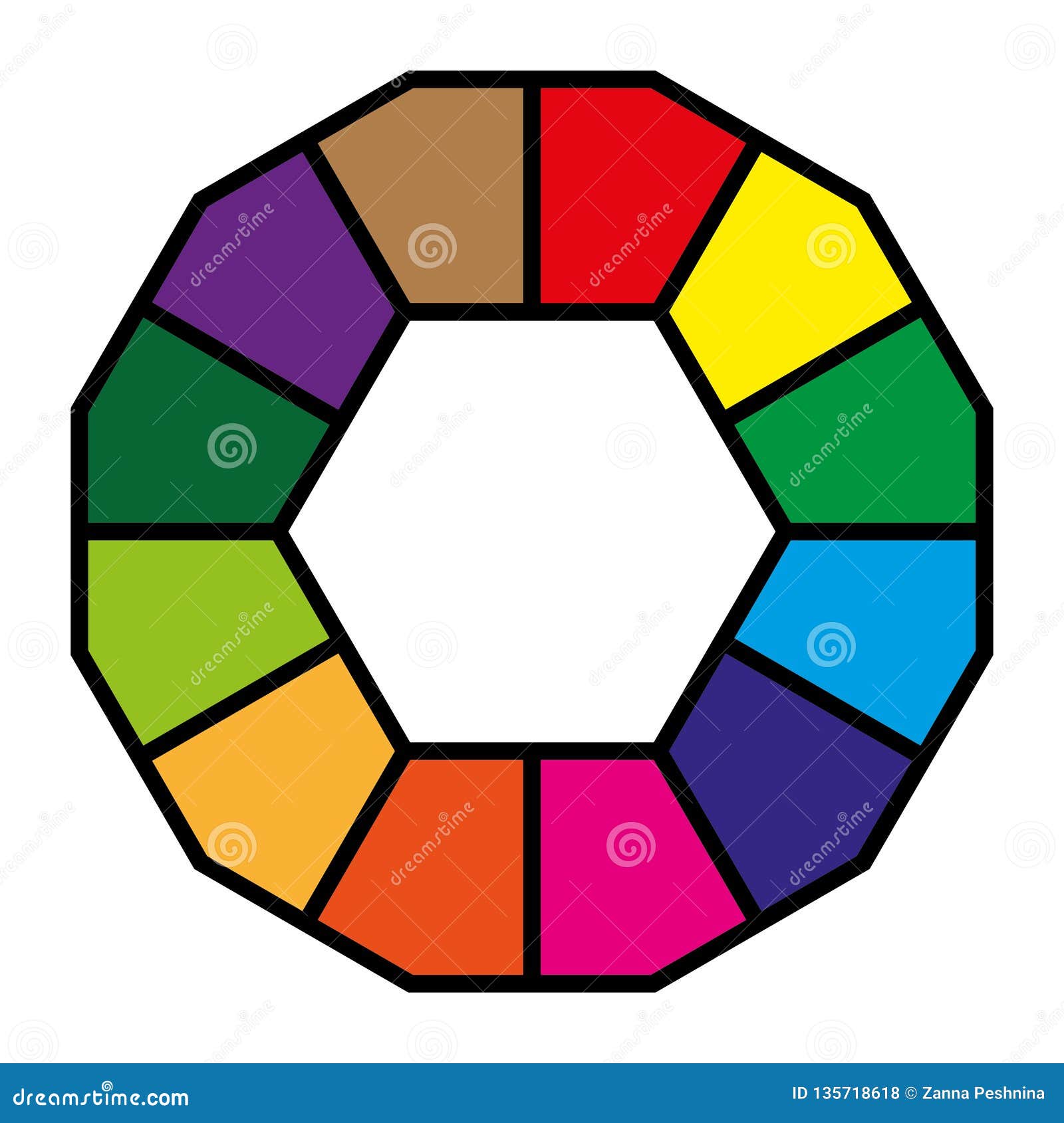 Polygon Table Colorful Frame, Vector and Illustration Stock Vector ...