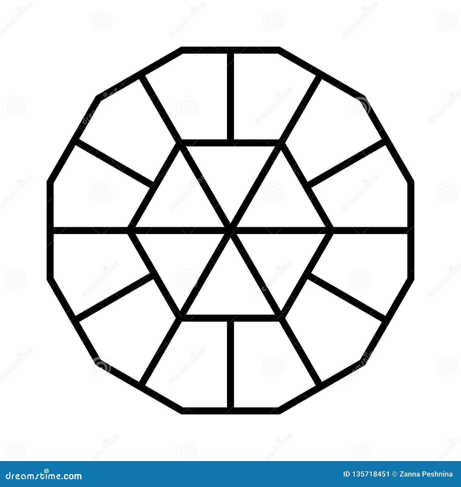 Polygon Table Frame, Vector and Illustration Stock Vector ...