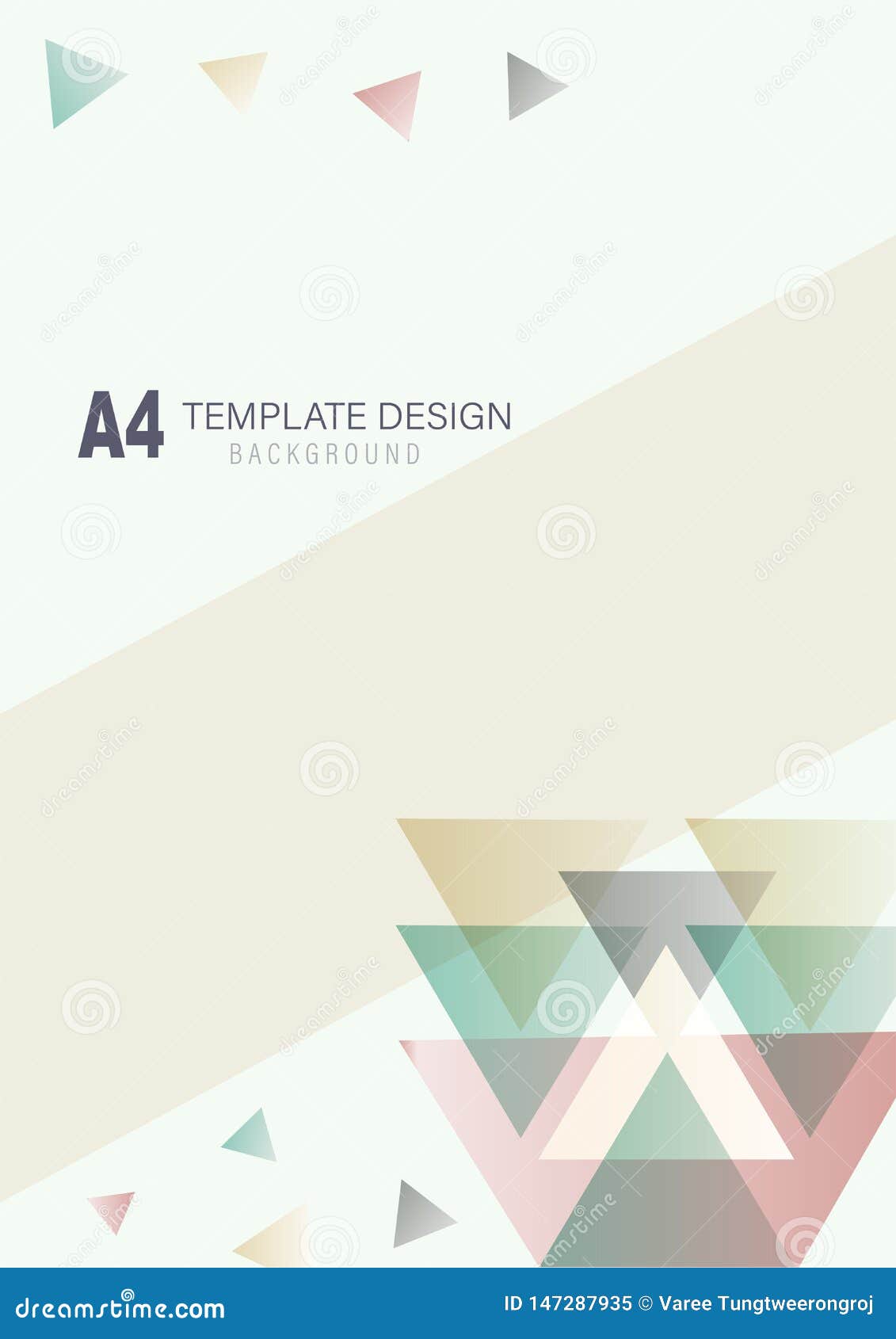 Polygon Template Design with Earth Tone Color Stock Vector ...