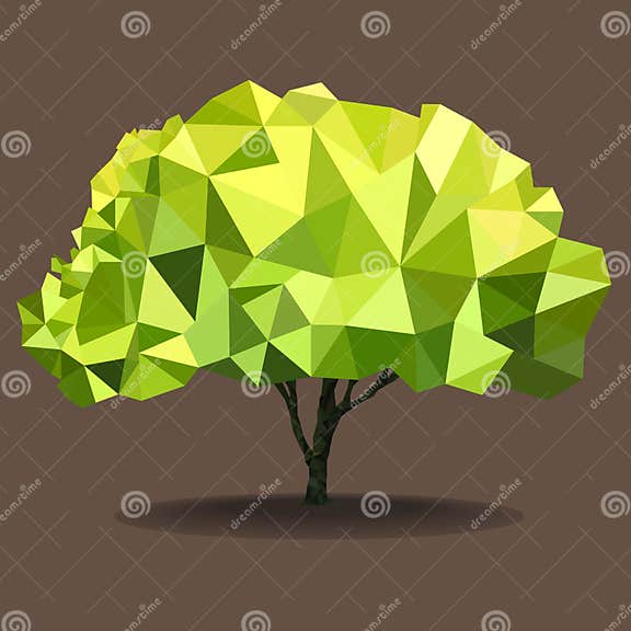 Polygon tree stock vector. Illustration of color, polygonal - 49639848