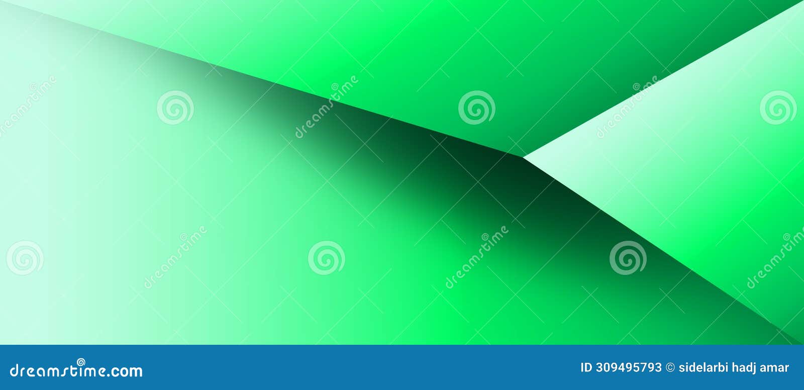 Polygon Triangle in Green Gradient Background Stock Illustration ...