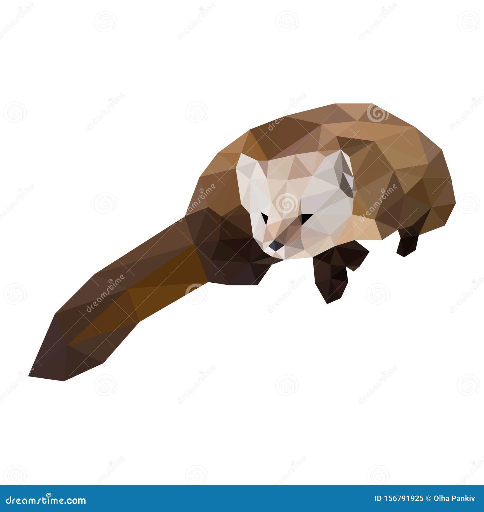 Polygon Triangle Vector Art Marten Stock Vector - Illustration of cute ... Polygon Triangle Vector Art Marten Stock Vector - Illustration of cute ...