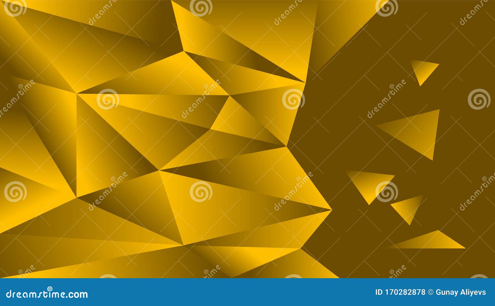 Polygon Triangle in Yellow Vector Gradient Background Stock Vector ...