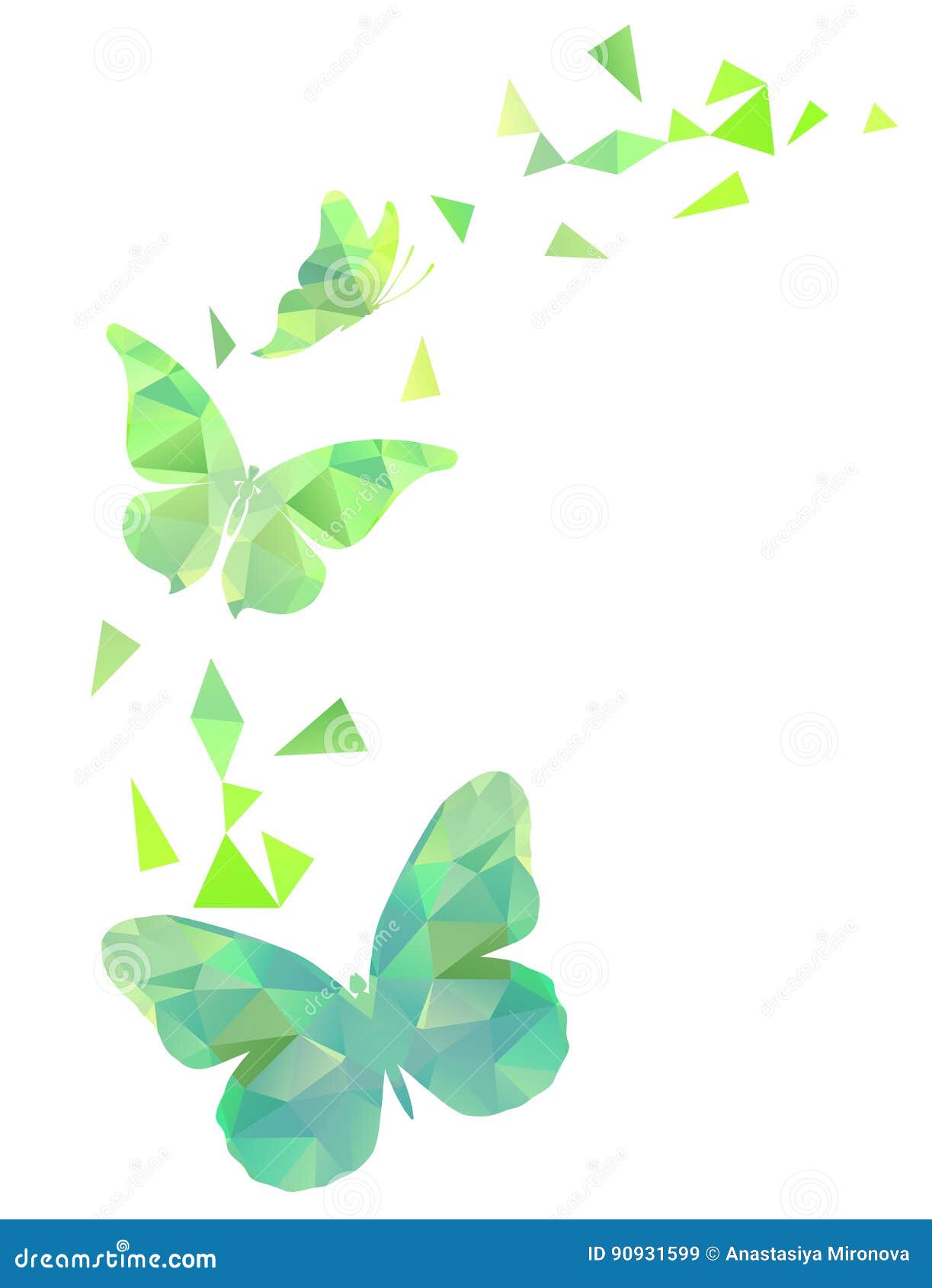 Polygon Vector Flying Butterflies Stock Vector - Illustration of ...