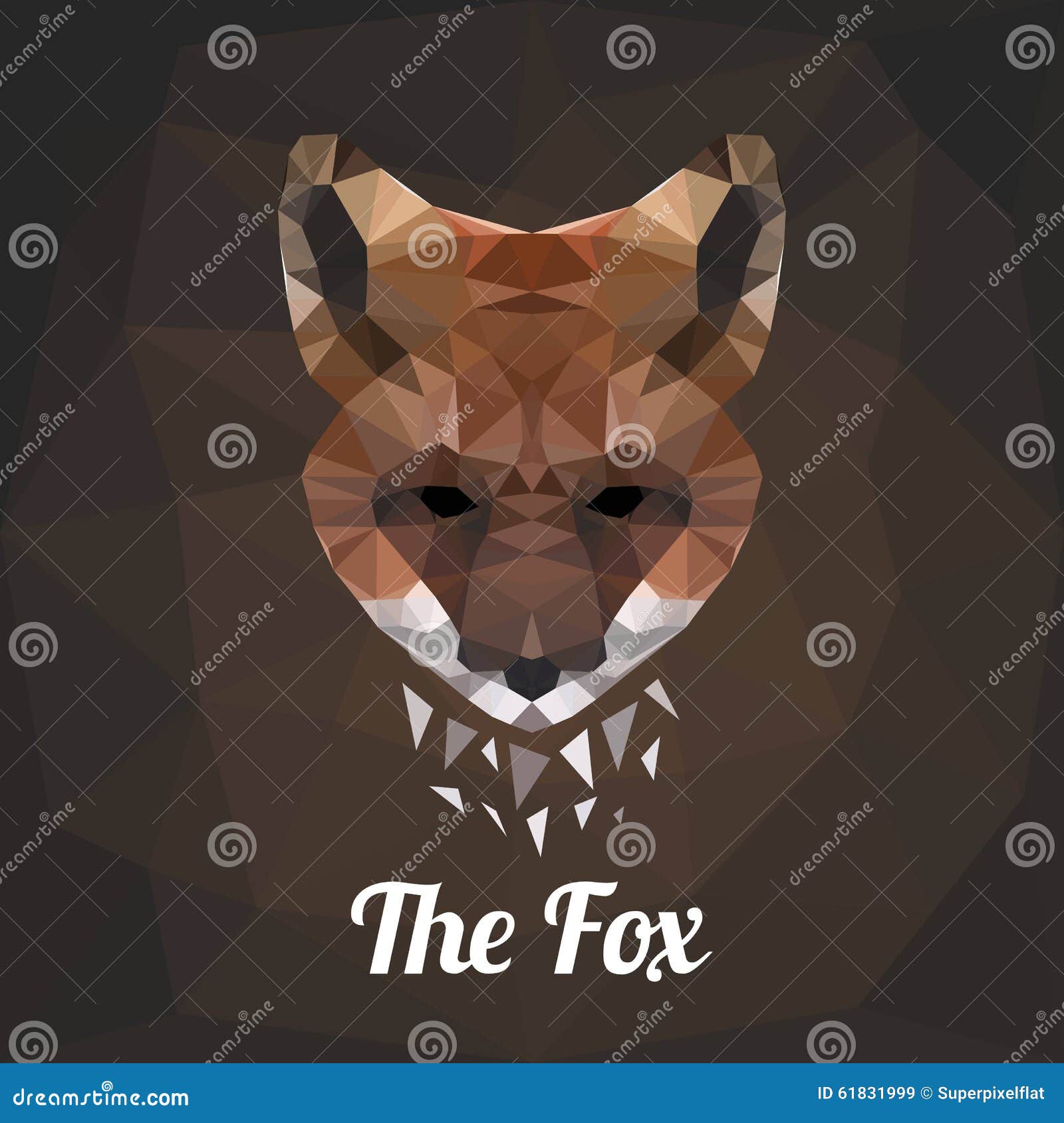 Polygon Vector Fox Head stock vector. Illustration of geometric - 61831999