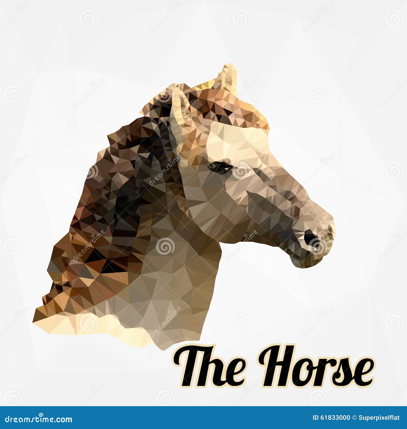 Polygon Vector Horse Head stock vector. Illustration of polygonart ...