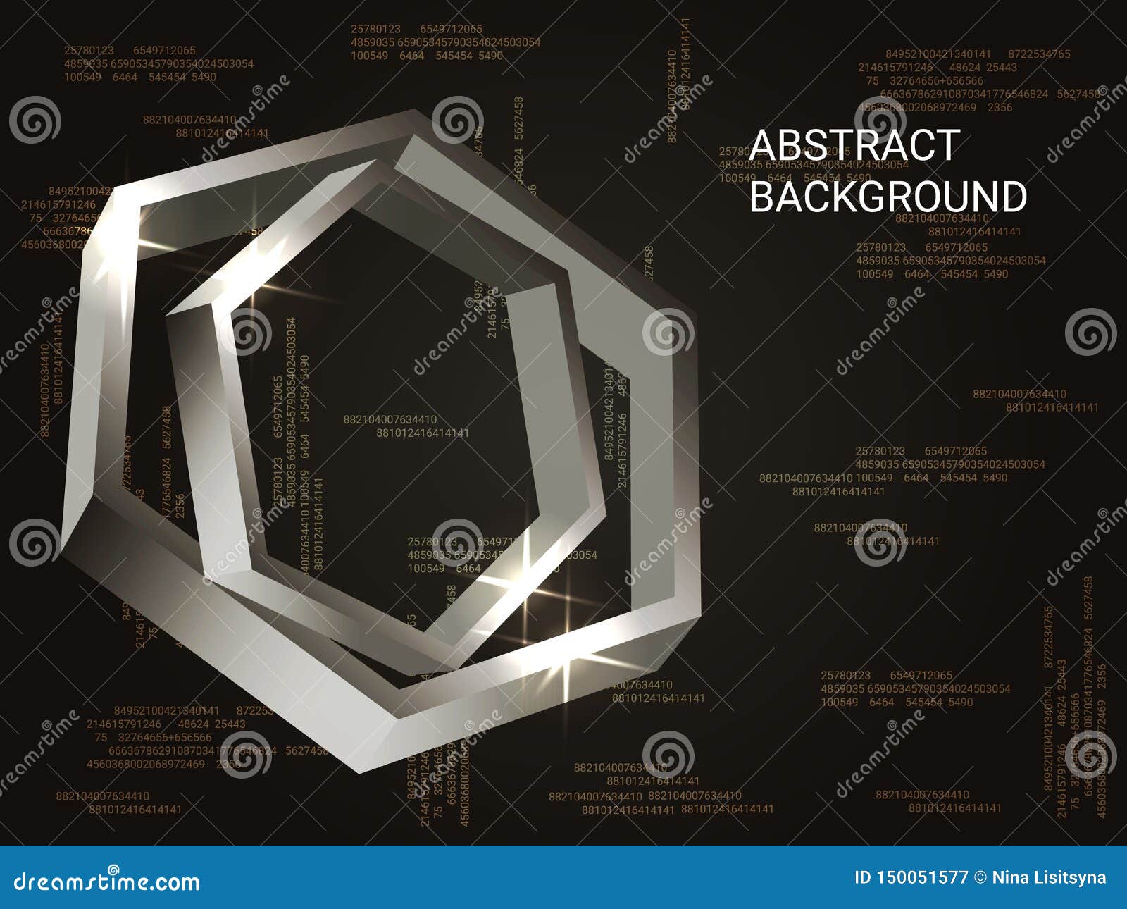 Polygon Volume Sparkle on Background. Stock Vector - Illustration of ...