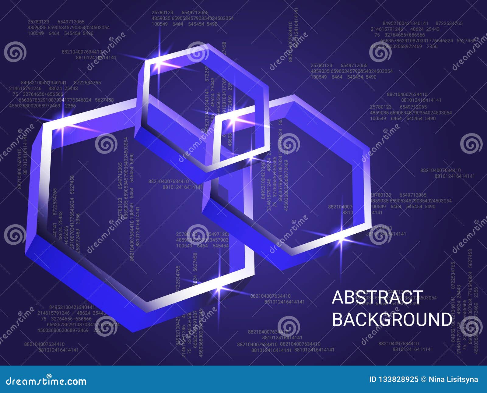 Polygon Volume Sparkle on Background. Stock Vector - Illustration of ...