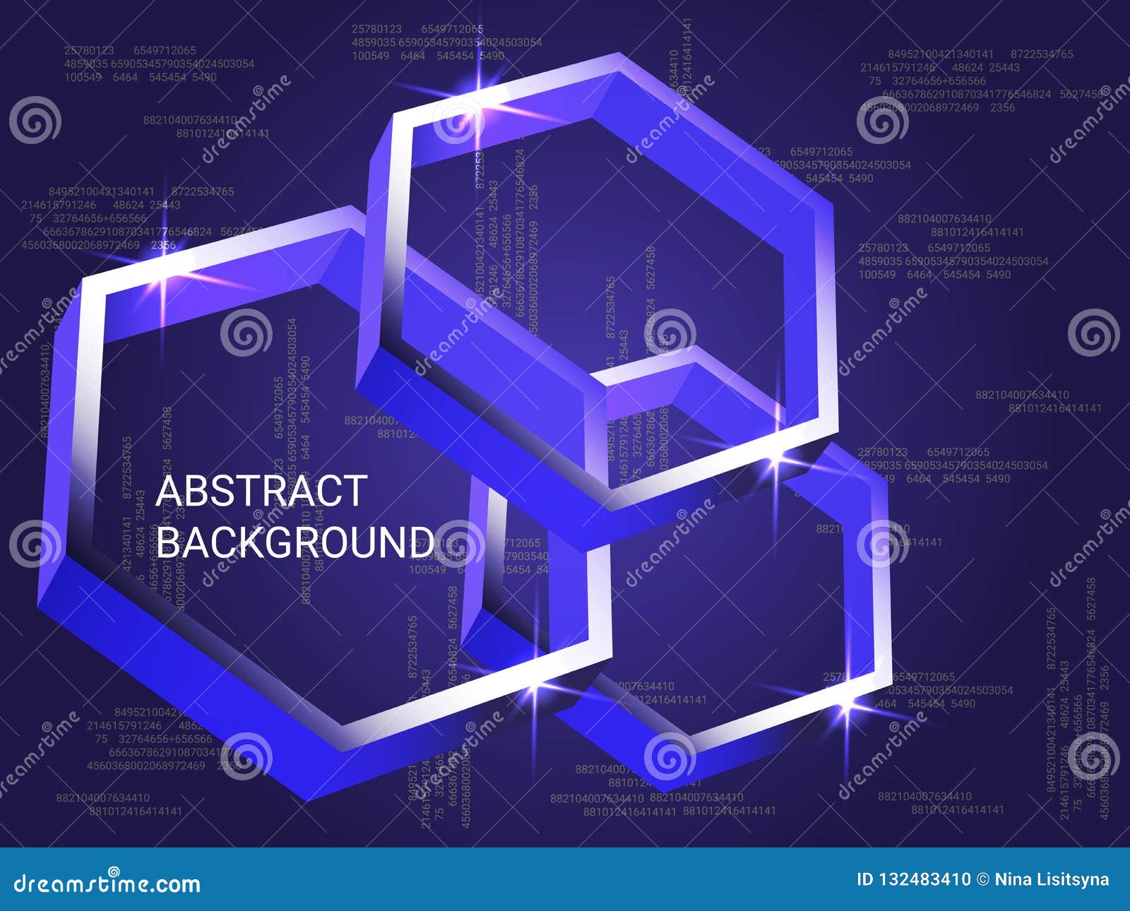 Polygon Volume Sparkle on Background. Stock Vector - Illustration of ...