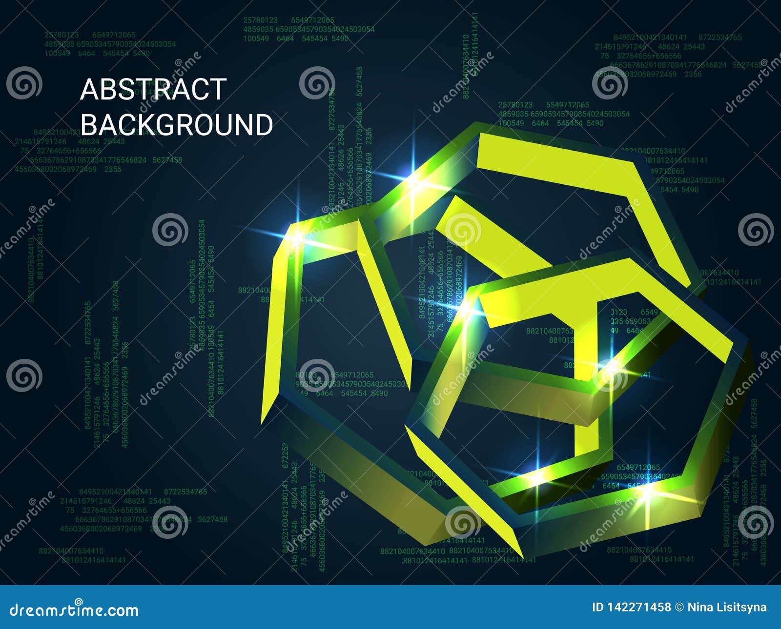 Polygon Volume Sparkle on Background Stock Illustration - Illustration ...