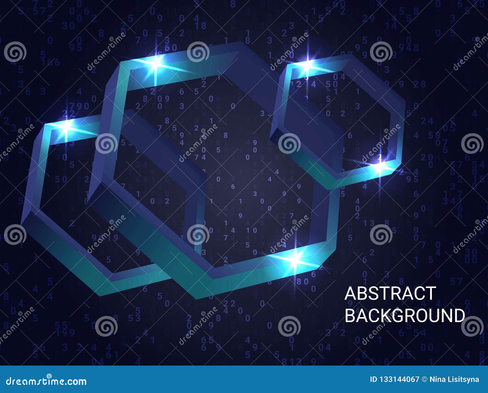 Polygon Volume Sparkle on Background. Stock Vector - Illustration of ...